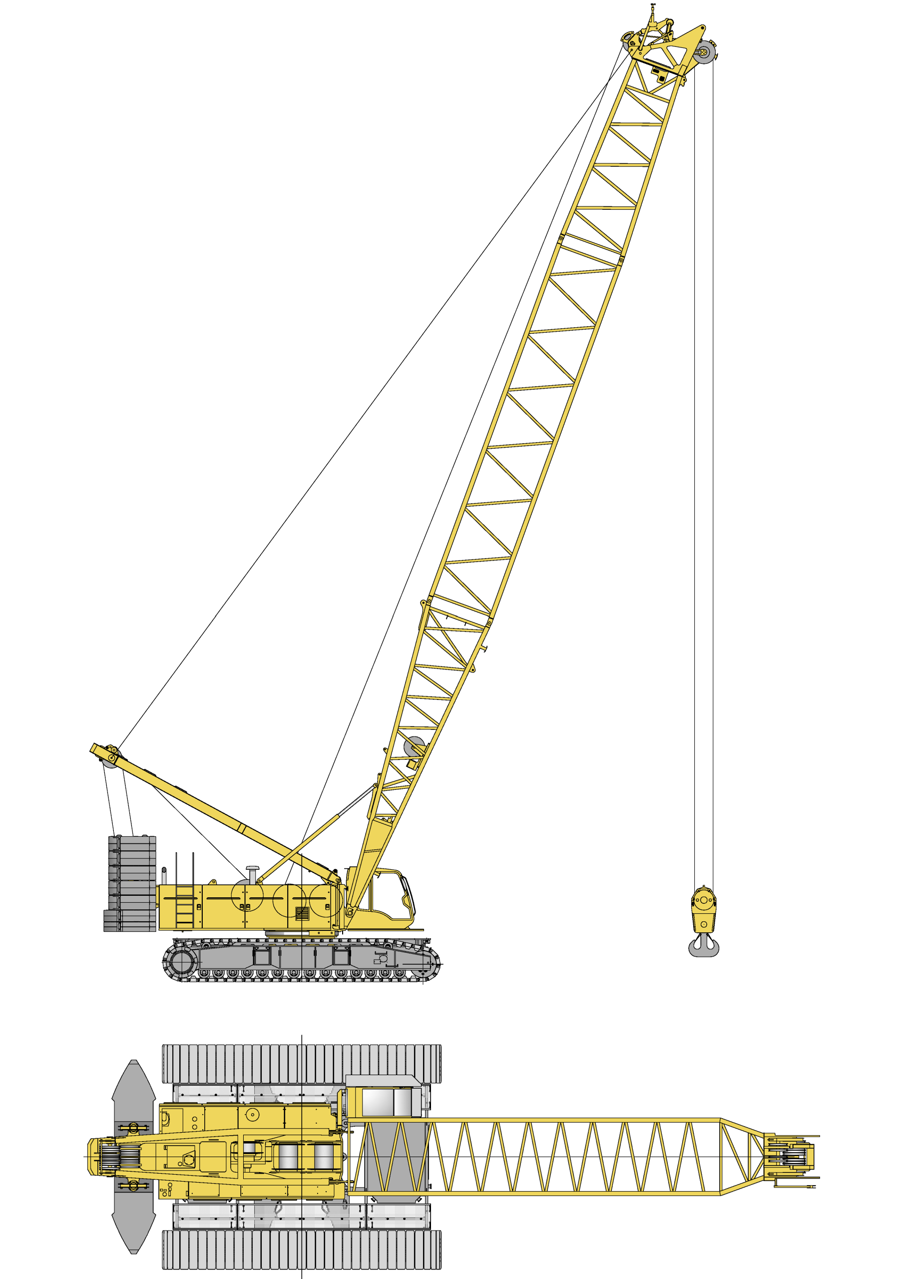 Liebherr LR 1200 Crawler Crane: 220 Ton Max Load Capacity – CAD DWG Hub