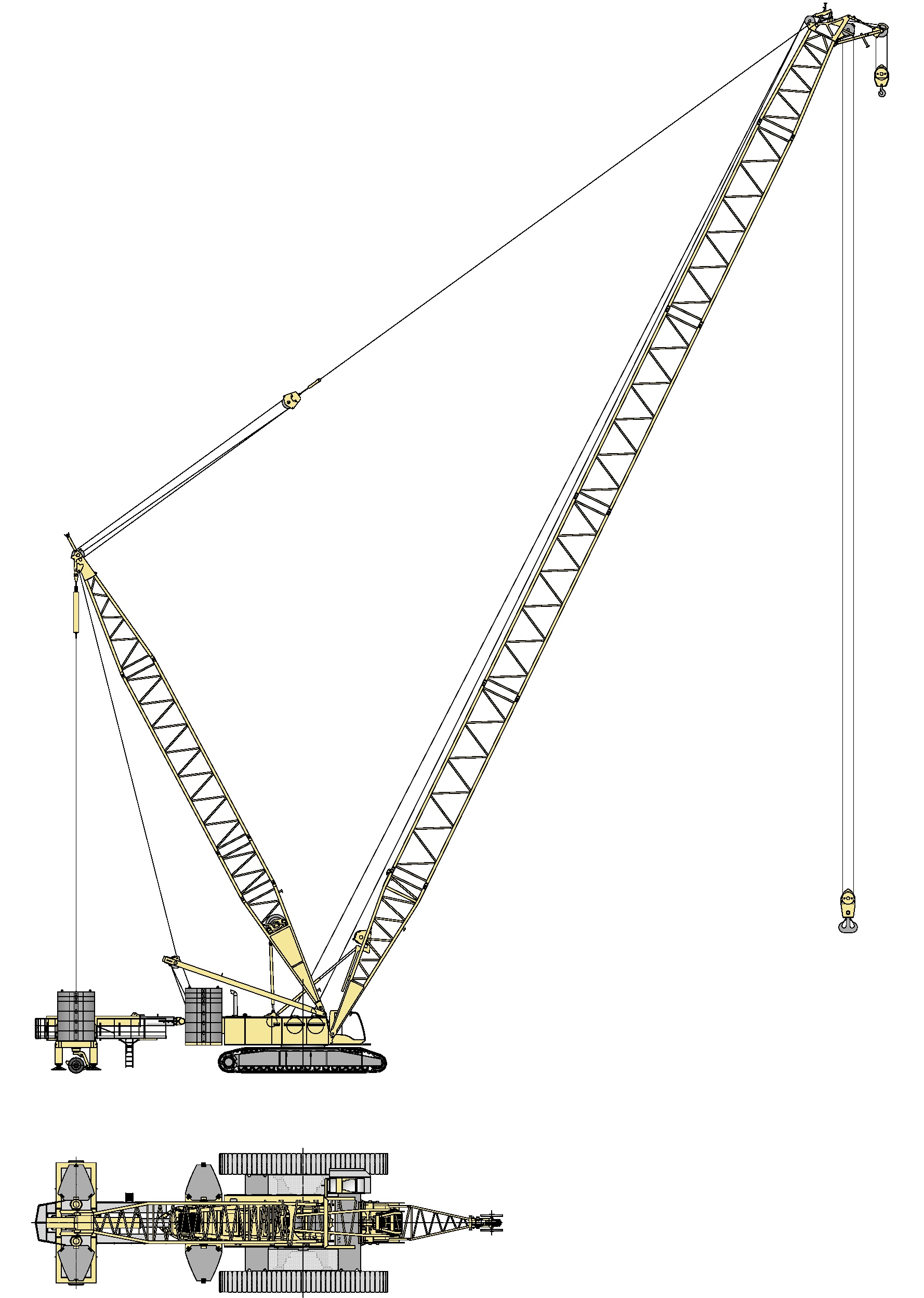 Liebherr LR-1300 Crawler Crane | 300t Capacity – CAD DWG Hub