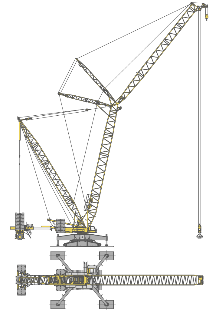 Liebherr LR 1600-2 Crawler Crane | 600 Ton Capacity – CAD DWG Hub