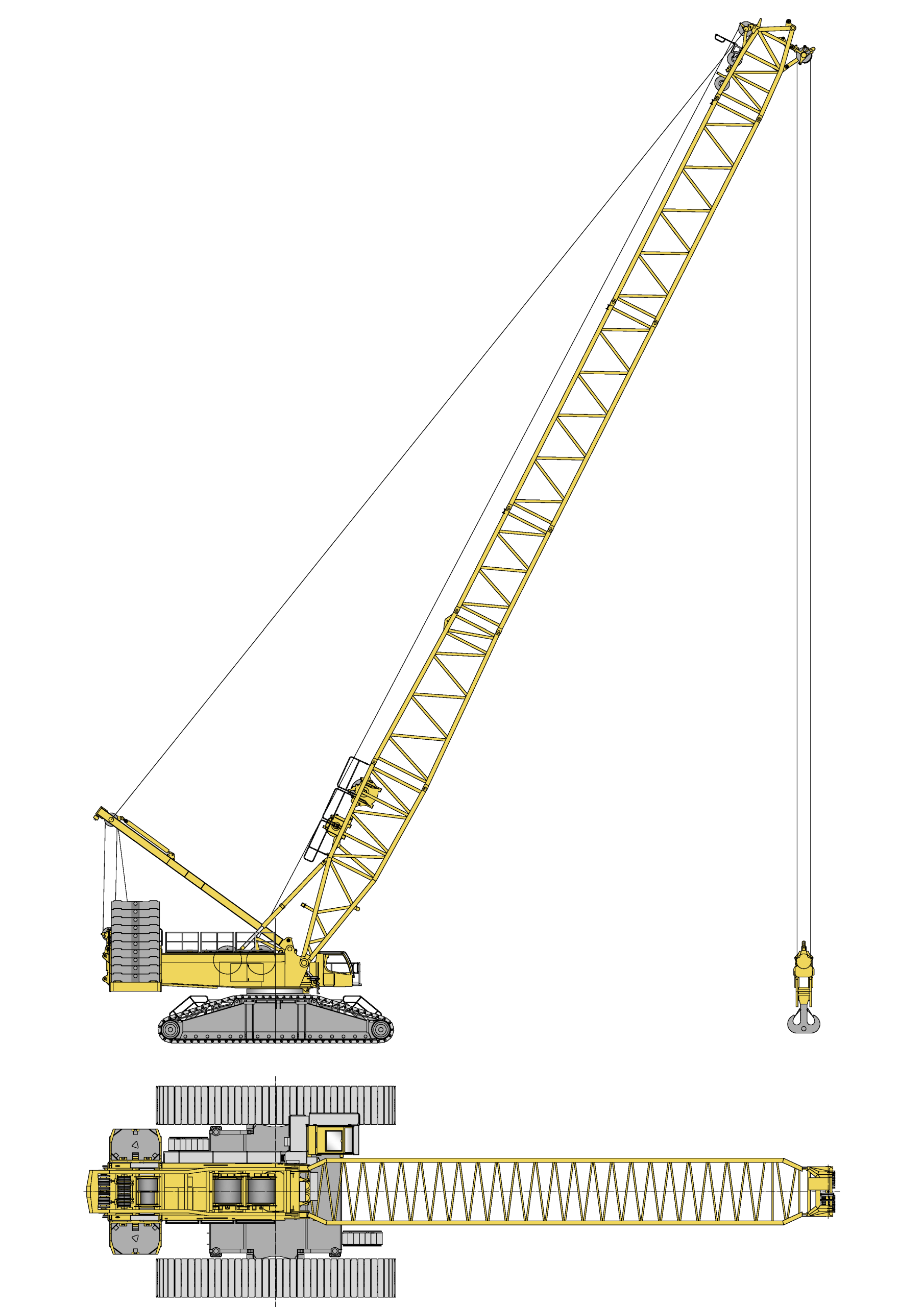Liebherr LR 1800-1.0 Crawler Crane: 800 Ton Max Load – CAD DWG Hub