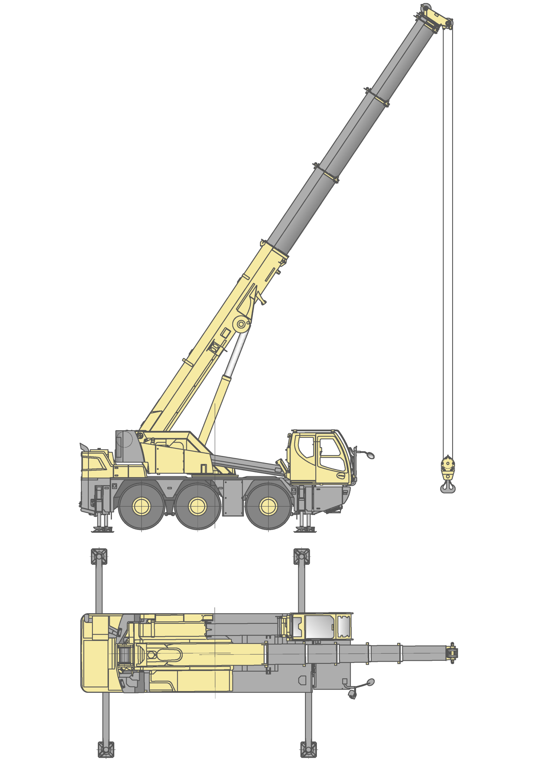 Liebherr LTC 1050-3.1 50-Ton Mobile Crane – CAD DWG Hub