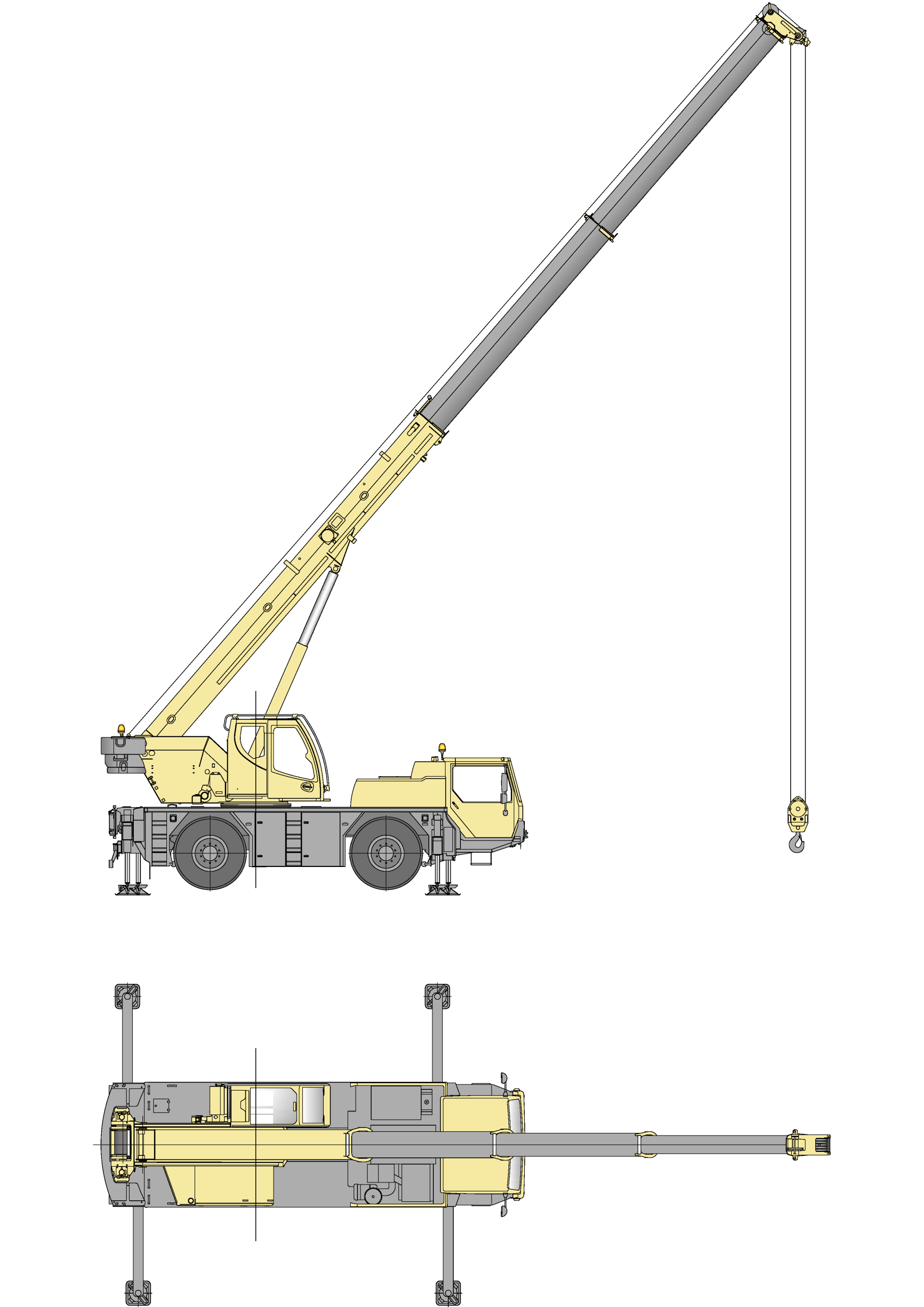 Liebherr LTM 1030-2.1 Mobile Crane | 35t Capacity – CAD DWG Hub