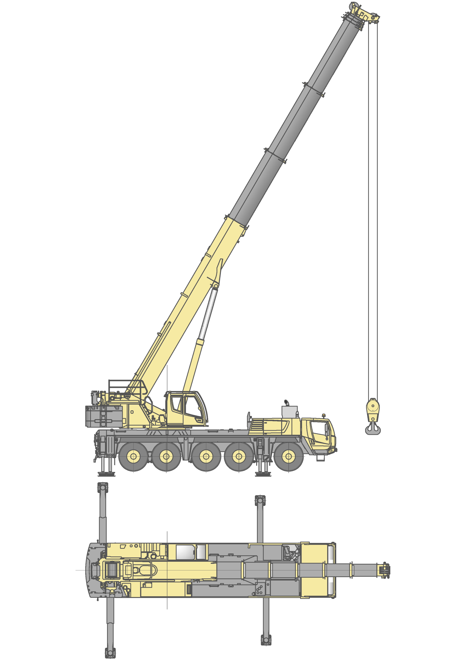 Liebherr LTM 1110-5.2 Mobile Crane | 110 Ton Capacity – CAD DWG Hub