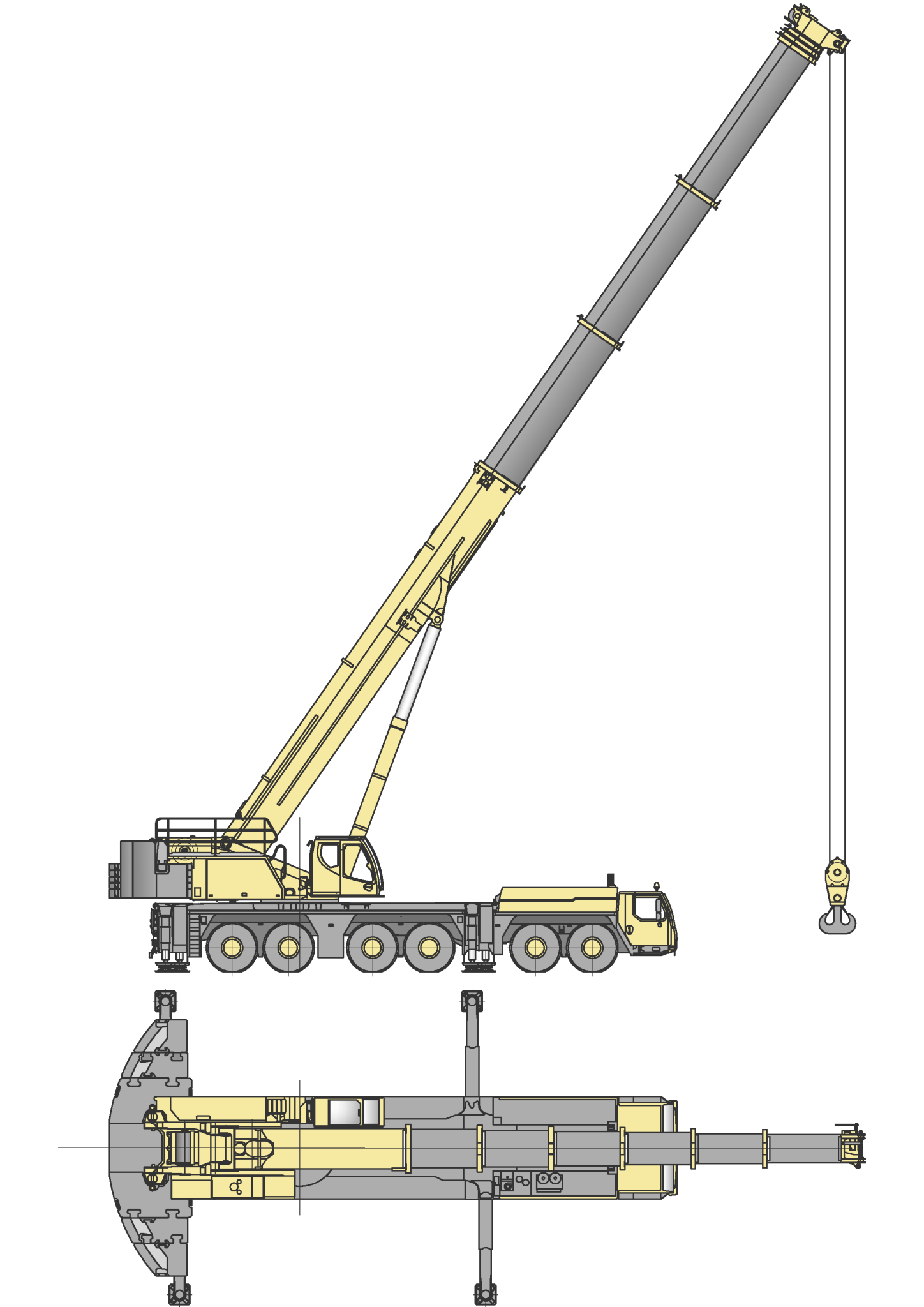 300 ton crane AutoCAD drawing – CAD DWG Hub