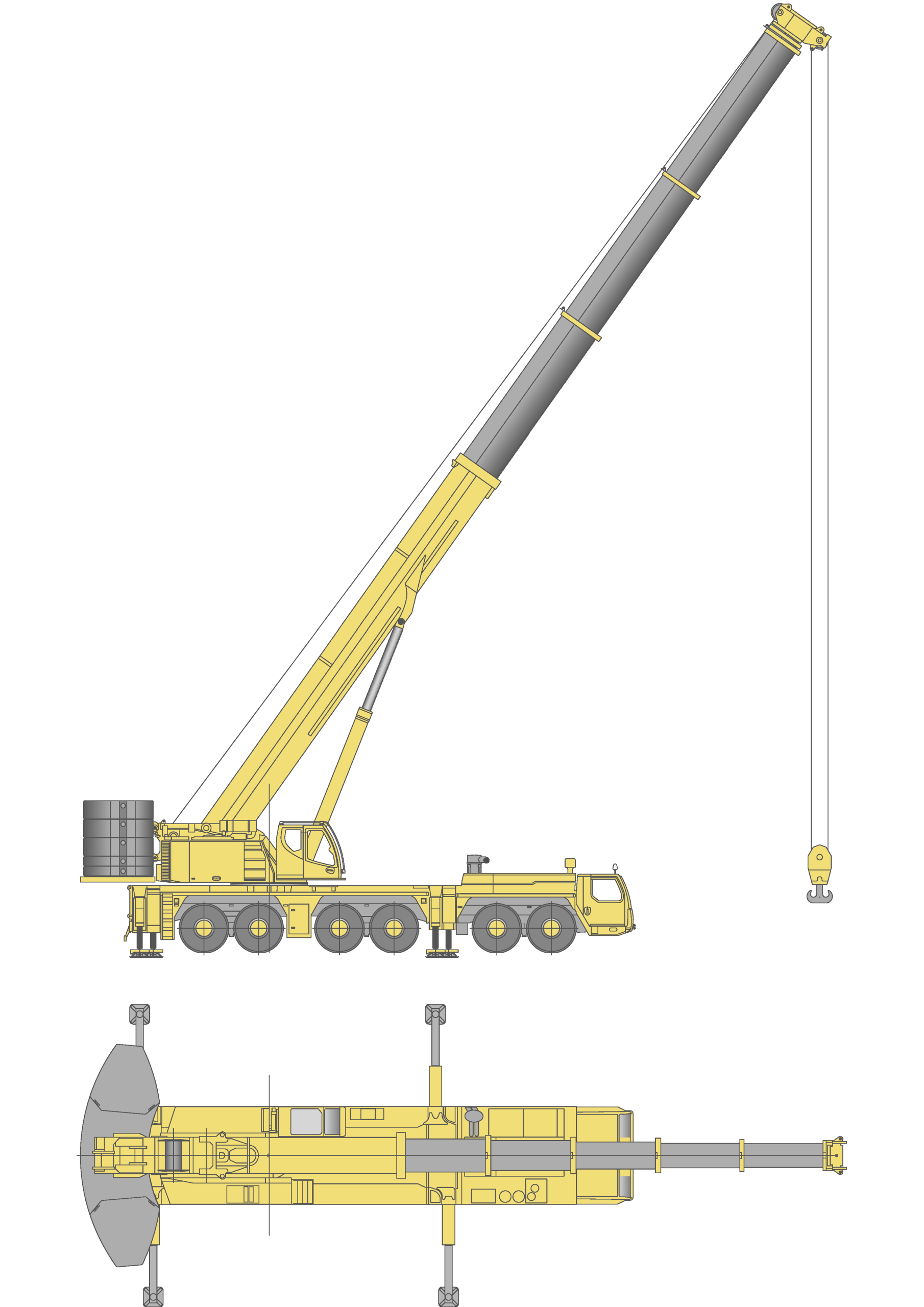 Liebherr LTM 1350-6.1 Mobile Crane | 350 Ton Capacity – CAD DWG Hub