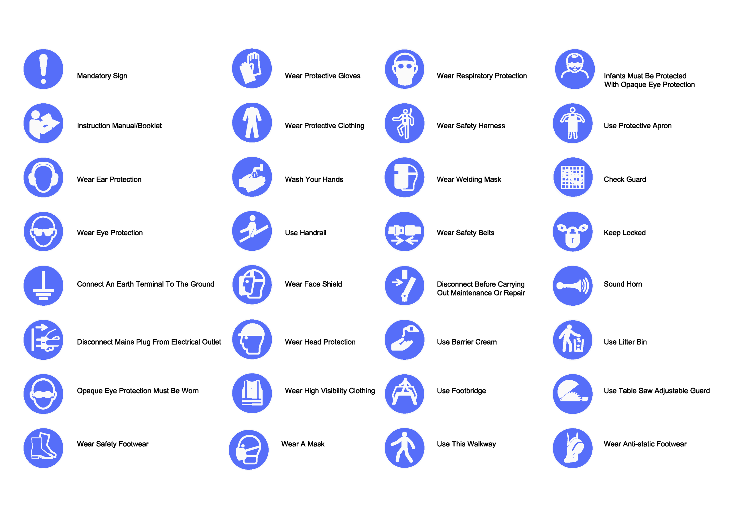 Mandatory Signs: Meanings & Compliance – CAD DWG Hub